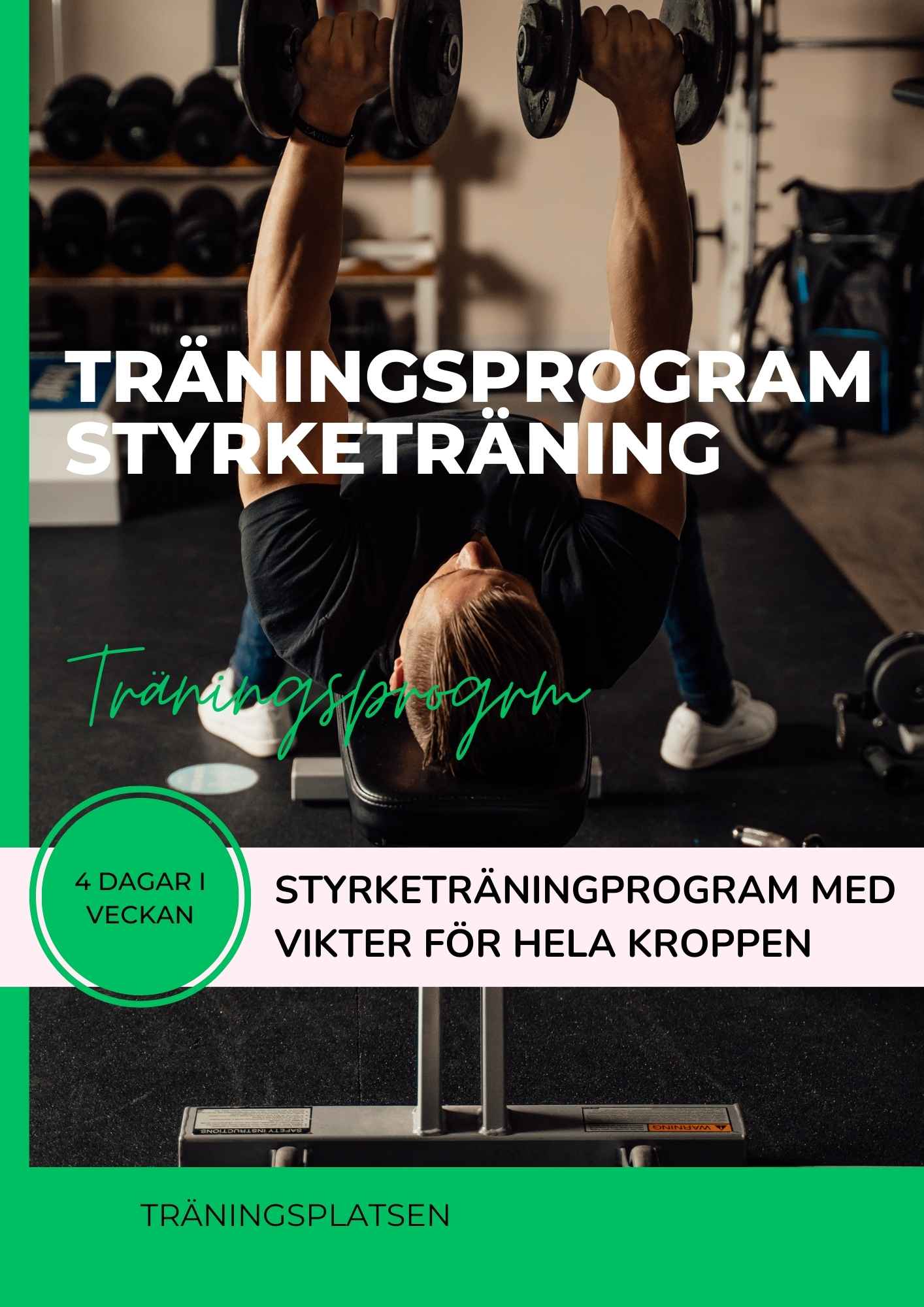 Träninsprogram styrketräning - För maximal effekt. Ladda ner direkt